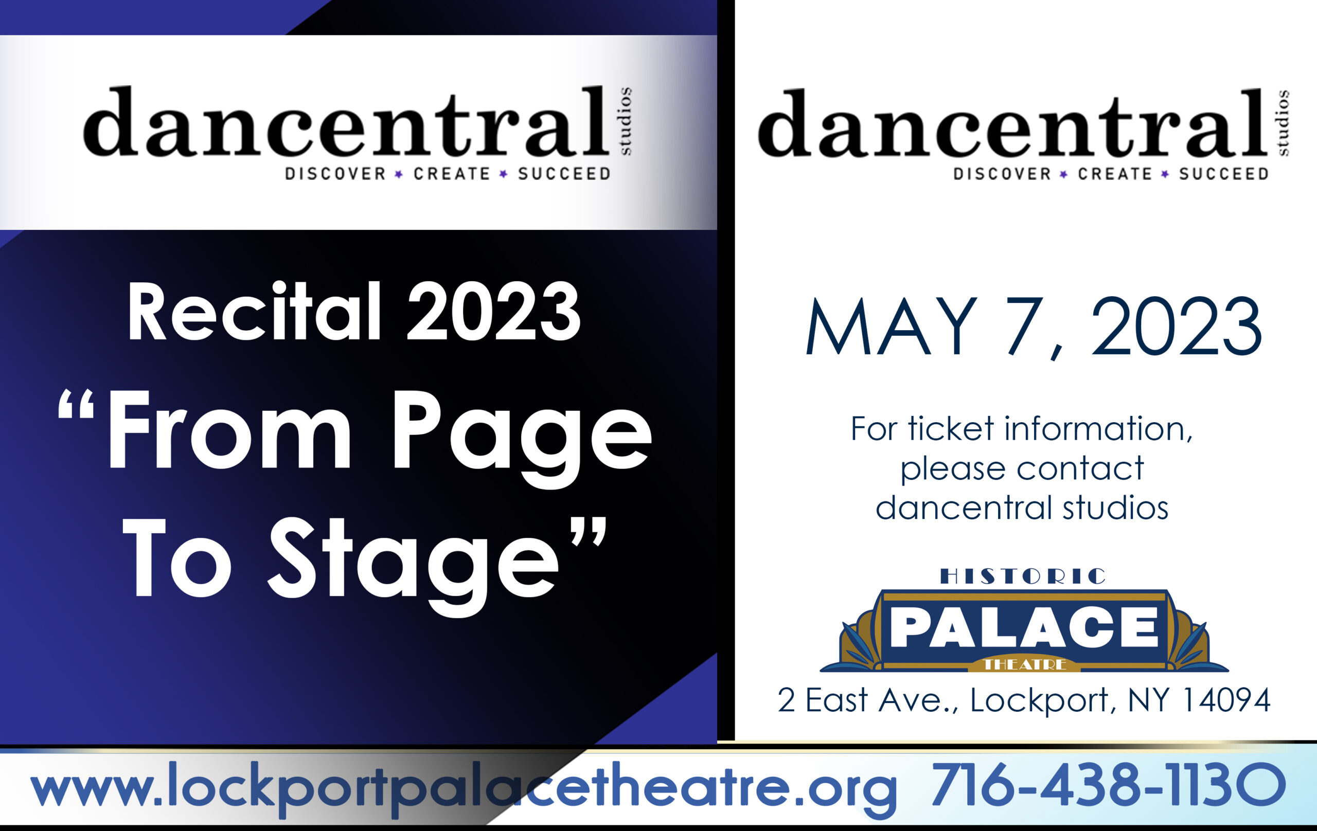 DANCENTRAL - Recital 2023 “From Page To Stage” - Lockport Palace Theater