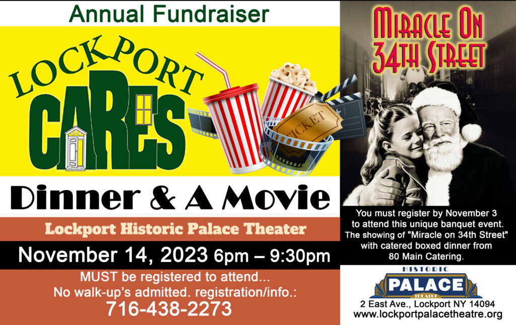 Lockport Cares - Annual Fundraiser - Dinner And A Movie - Lockport ...