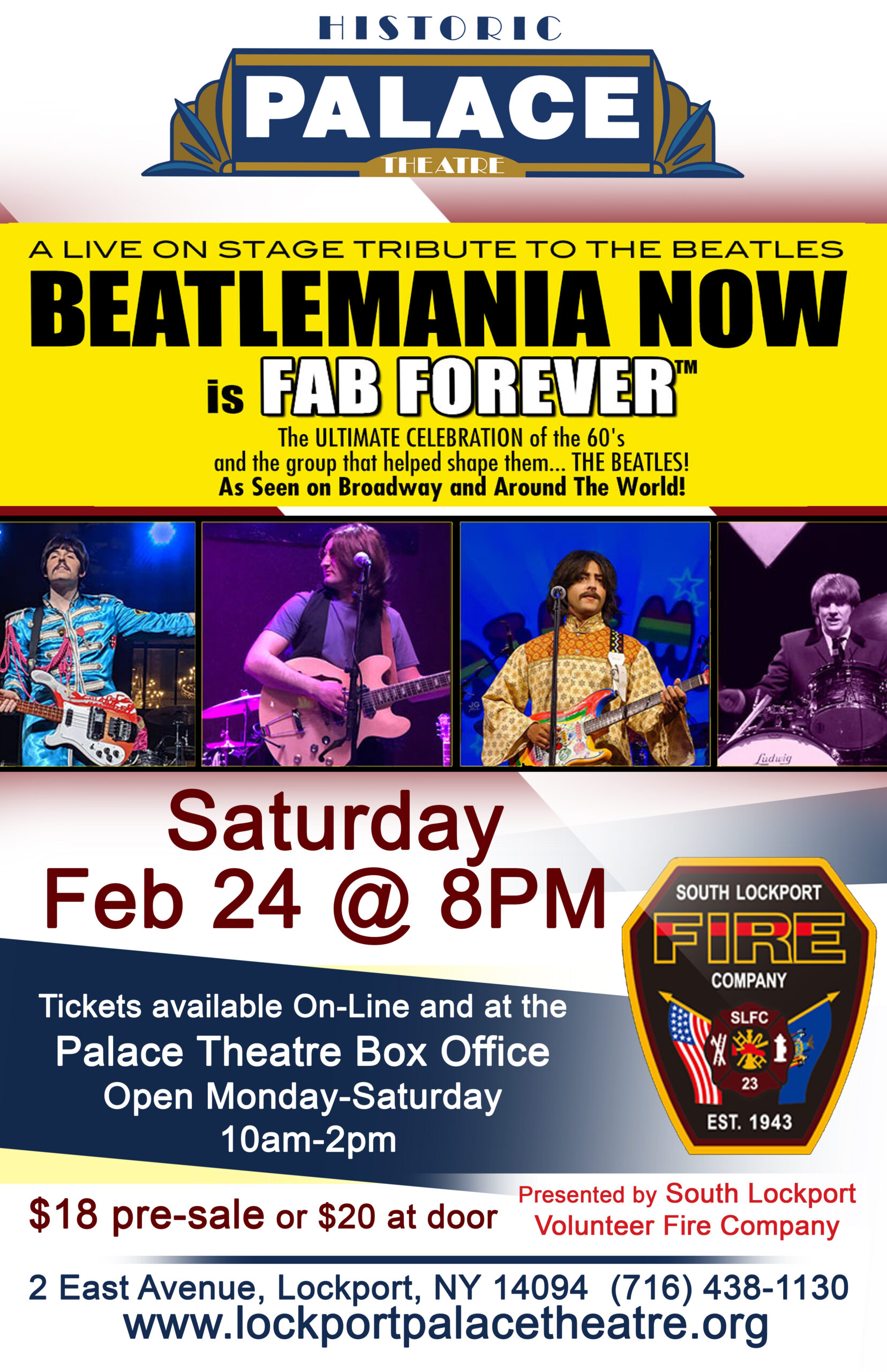 BEATLEMANIA NOW - Live on Stage! - Lockport Palace Theater
