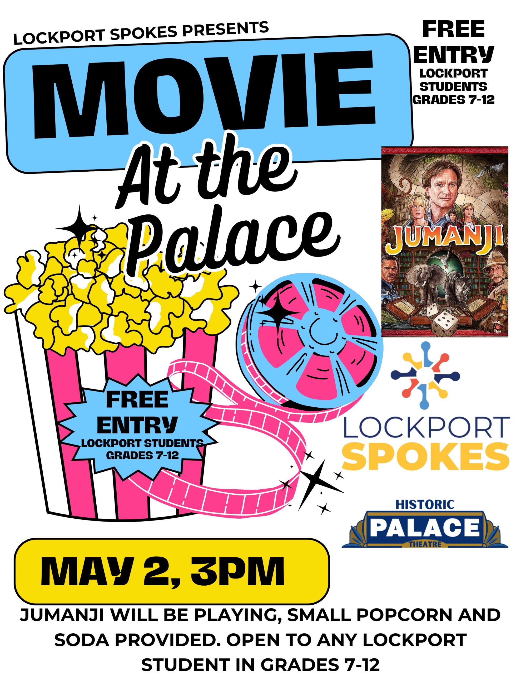 Lockport Spokes Movie for LHS Students Grades 7-12 Jumanji - Lockport ...