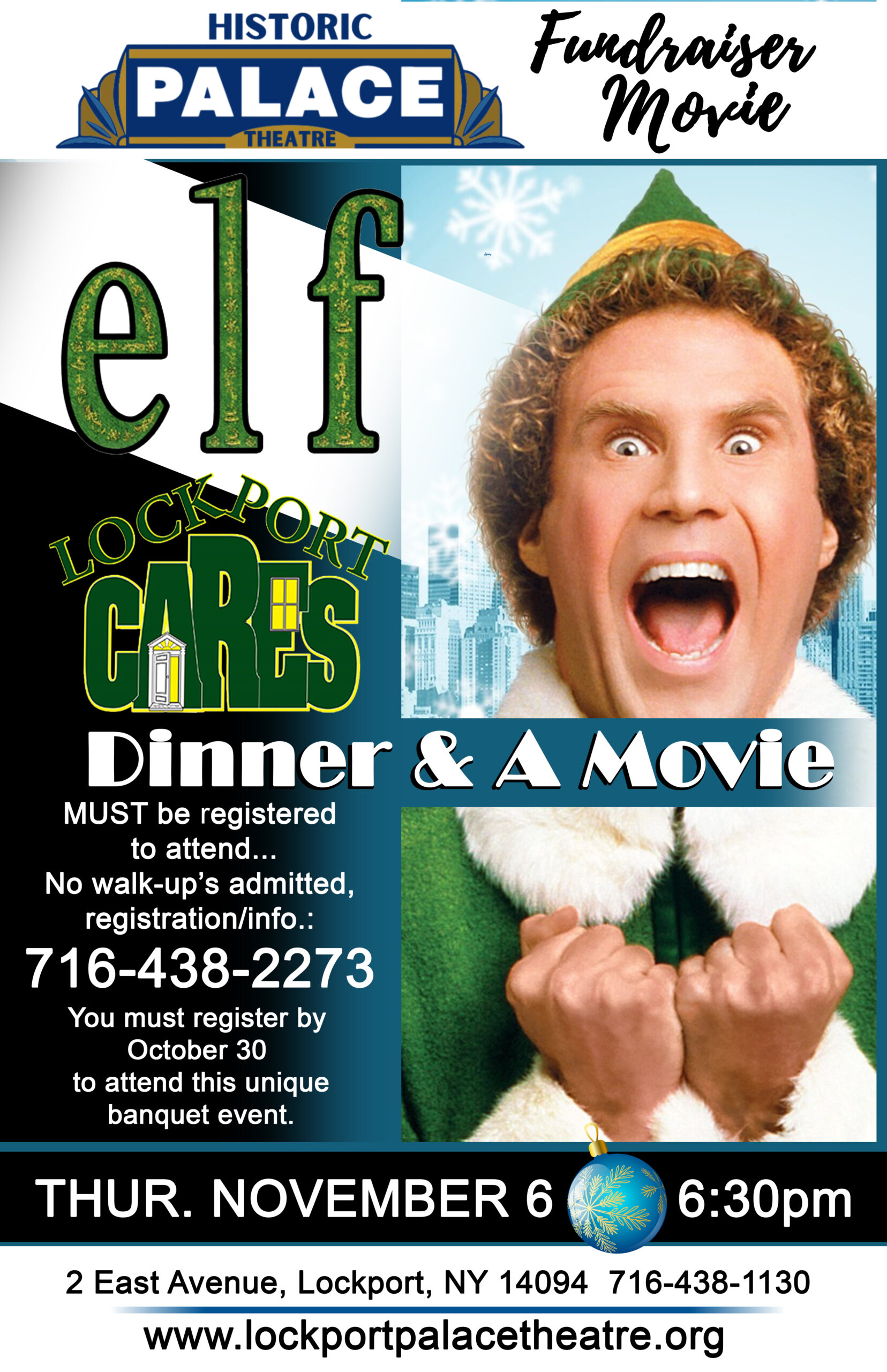 ELF - Dinner and A Movie - Lockport Cares Fundraiser - Lockport Palace ...